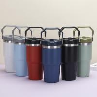 China 20oz 30oz Stainless Steel Double Wall Insulated Tumbler with Handle Custom Logo OEM for sale