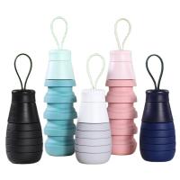 China 500ml Foldable Silicone Water Bottle BPA-Free Leak-Proof Eco-Friendly for Outdoor Travel for sale
