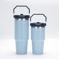 China 20oz 30oz Stainless Steel Double Wall Insulated Tumbler with Handle Custom Logo OEM for sale