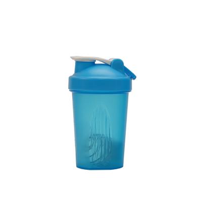 China 400ml BPA Free Plastic Protein Shaker Bottle with Mixing Lid and Measurement Scale for sale