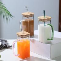 China 400ml Square Children Cups With Colored Handle Drinkware Type MUGS Occasion Back to School for sale