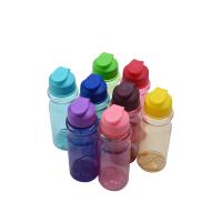 China Custom Logo PET Plastic Sports Water Bottle 550ml Large Capacity Shake Cup for Tourism Travel for sale