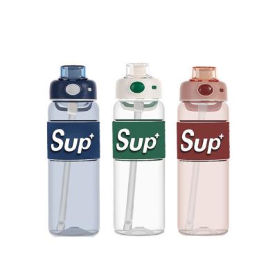 China Custom Tritan Water Bottle 650ml 780ml with Lock Lid Straw Anti-Corrosion Coating for sale