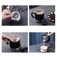 China Double Insulated Self Stirring Mug 450ml Electric Automatic Mixing Stainless Steel Travel Coffee Cup for sale