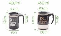 China Double Insulated Self Stirring Mug 450ml Electric Automatic Mixing Stainless Steel Travel Coffee Cup for sale