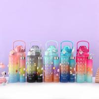 China 3-in-1 PE Water Bottle Set 2000ml 900ml 300ml BPA-Free Plastic Sports Bottles for sale