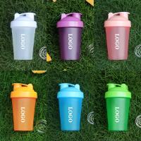 China 400ml Plastic Protein Shaker Bottle Black Gym Blender Cup for Versatile Fitness Use for sale