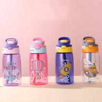 China 16oz 480ml Leakproof Plastic Water Bottle with Straw for Kids Students Portable PP Silicone for sale