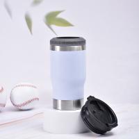 China 14oz Double Wall Stainless Steel Beer Mug with Bottle Opener Insulated Can Cooler 375ml for sale