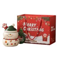 China Christmas Ceramic Mug Gift Box Set Snowman Santa Claus 401-500ml 8.5x6.8cm for sale