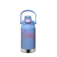 China Children Cartoon Vacuum Flask 950ml Kids Insulated Thermal Water Bottle with Straw 316 Stainless Steel for sale