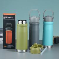 China 550ml 650ml Stainless Steel Vacuum Flask Portable Outdoor Sports Drinkware with Handle for sale