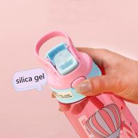 China 480ml Children Cute Portable Leakproof Straight Drink Plastic Water Bottle With Straw for sale