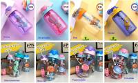 China 480ml Children Cute Portable Leakproof Straight Drink Plastic Water Bottle With Straw for sale