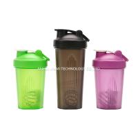 China Custom Logo 400ml Plastic Gym Shaker Bottle for Protein Shakes Direct Drinking for sale