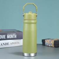 China Double Wall Stainless Steel Sport Water Bottle 550ml 650ml with Handle Custom Logo for sale