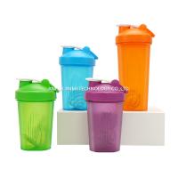 China Custom Logo 400ml Plastic Gym Shaker Bottle for Protein Shakes Direct Drinking for sale
