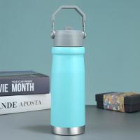 China 304 Stainless Steel Double Walled Vacuum Bottle 550ml 650ml with Handle for Travel Business for sale