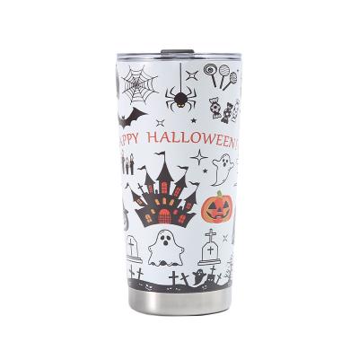 China Halloween 20oz 304 Stainless Steel Car Thermos Cup 3D Printed Gift Mug for sale