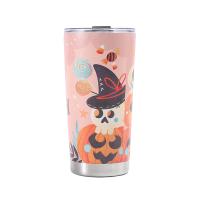 China Halloween 20oz 304 Stainless Steel Car Thermos Cup 3D Printed Gift Mug for sale