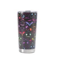 China Halloween 20oz 304 Stainless Steel Car Thermos Cup 3D Printed Gift Mug for sale