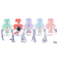 China Wholesale 600ml Plastic Water Bottle for Kids with Straw Custom Color PC PP for sale
