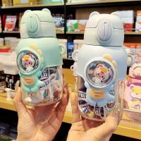 China Wholesale Children Plastic Water Bottle 600ml Anti-Drop Straw Cup Custom Color PC PP for sale