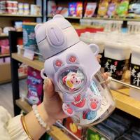 China Wholesale Children Plastic Water Bottle 600ml Anti-Drop Straw Cup Custom Color PC PP for sale