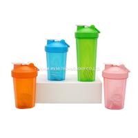 China 400ml Plastic Protein Shaker Bottle with Stainless Steel Mixing Ball for Gym for sale