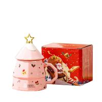China Christmas Gift Ceramic Coffee Cup Mug With HANDGRIP And Ceramic Material And Gift Box for sale