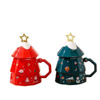 China Custom 3D Ceramic Coffee Mug 500ml Christmas Gift Box for Holiday Occasions for sale