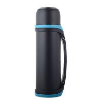 China 2200ml 64oz Vacuum Insulated Stainless Steel Sports Water Bottle with Cup for Hot Drinks for sale