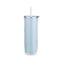 China 24oz Eco-Friendly Plastic Acrylic Double Wall Tumbler Water Bottle 185g for sale