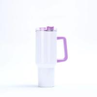 China 40oz Stainless Steel Tumbler with Handle and Straw Lid Insulated Car Cup for Work for sale