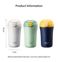 China Double Layer Stainless Steel Vacuum Thermos 420ml Outdoor Travel Mug with Handle for sale
