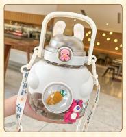 China Wholesale 1150ml Kids Plastic Water Bottle BPA Free Cute Straw Cup Custom Color Portable Drinking Bottle for sale