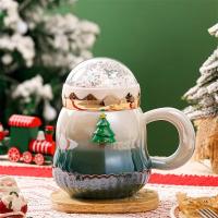 China Attractive Gradient Color Christmas Ceramic Gift Boxed Mugs with Customized Logo for sale