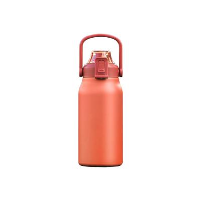 China Custom Stainless Steel Water Bottle 1300ml Inner 316 Outer 304 with Straw Handle Lid for sale