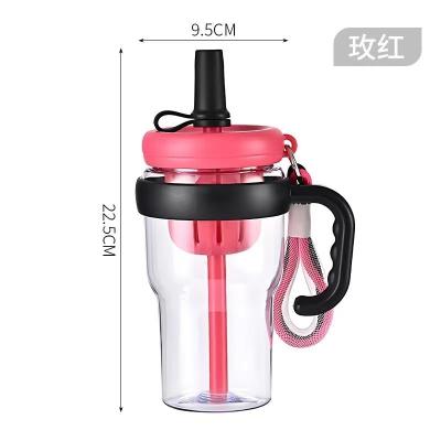 China 800ml Plastic Drinking Water Bottle Portable Outdoor Travel Juice Bottle for Adults Camping for sale