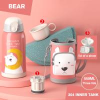 China 316 Stainless Steel 550ml Insulated Bottle with Straw Lid for Kids Camping for sale