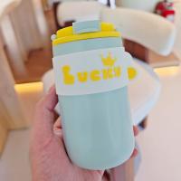 China 420ml Portable Stainless Steel Water Bottle 304 Food Grade with Lid Cute Creative Straight Drink for sale
