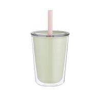 China Large Capacity Beverage Cup With Infuser Anti-Shock Double Wall Plastic Water Bottle for sale