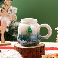 China Gradient Color Christmas Ceramic Mug 500ML Gift Boxed 2 Colors Delicacy Design 6.8cm x 11cm for sale