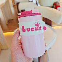 China 420ml Portable 304 Stainless Steel Water Bottle with Lid Cute Creative Straight Drink for sale