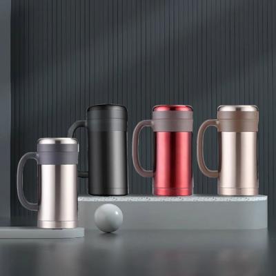 China SUS304 Food Grade Stainless Steel Insulated Coffee Mug 450ml with Handle for sale