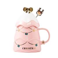 China The Perfect Christmas Gift Ceramic Mug with Creative Christmas Tree Design Lid and Spoon for sale