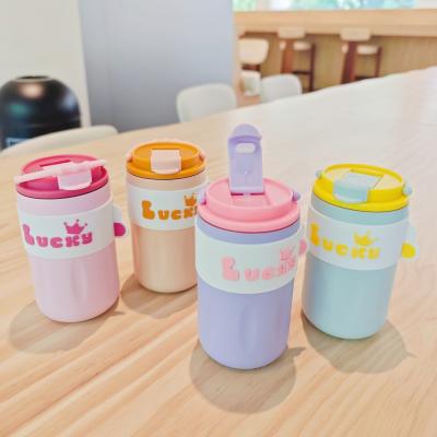 China 420ml 304 Stainless Steel Portable Water Bottle with Lid Cute Creative Straight Drink for sale