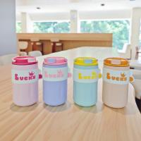 China 420ml 304 Stainless Steel Portable Water Bottle with Lid Cute Creative Straight Drink for sale