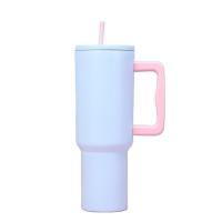 China 40oz Reusable Stainless Steel Tumbler with Handle and Straw Lid for Car Cup for sale