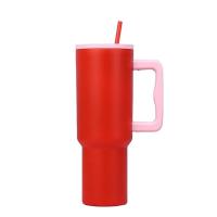 China 40oz Reusable Stainless Steel Tumbler with Handle and Straw Lid for Car Cup for sale